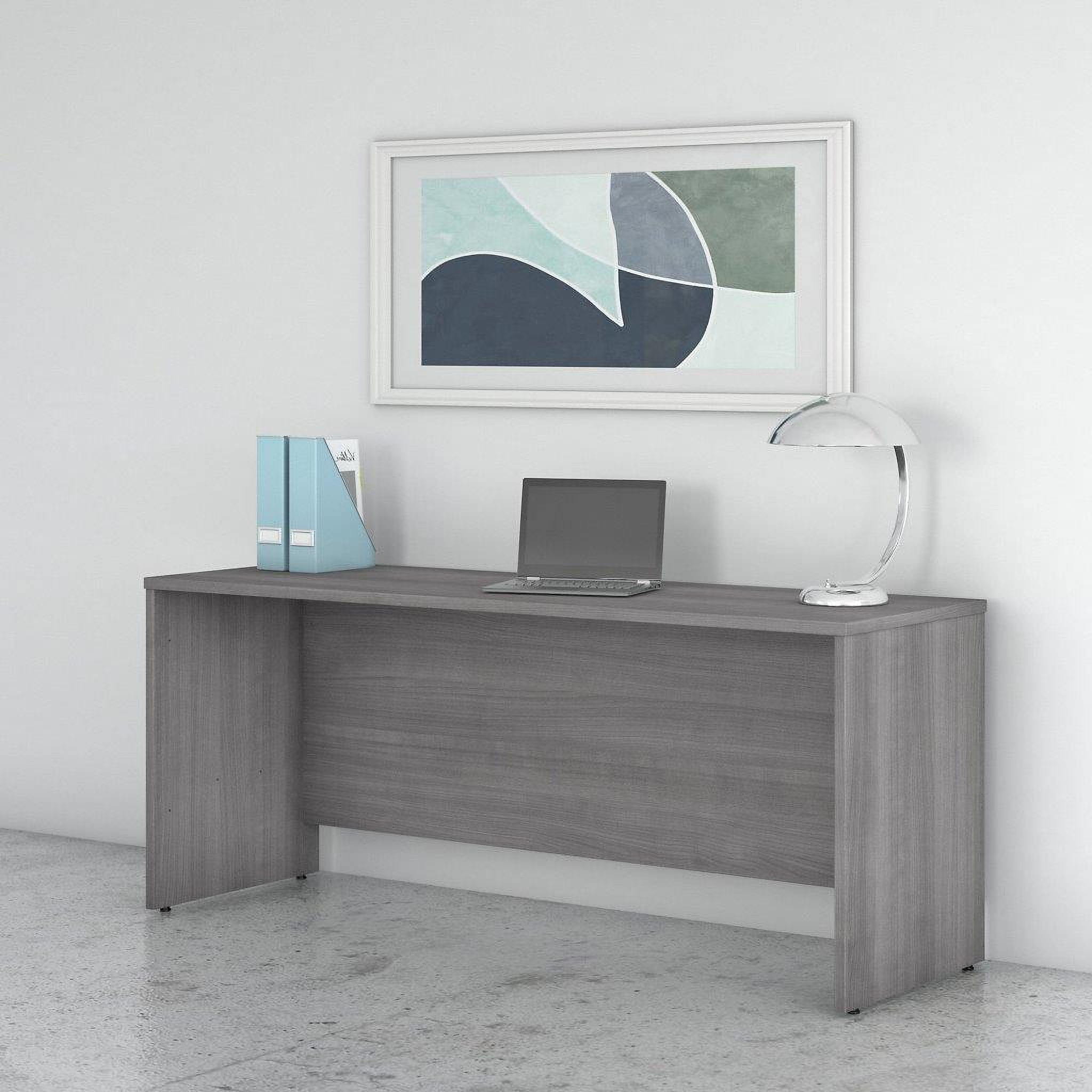 Bush Business Furniture Studio C 72W x 24D Credenza Desk in Platinum ...
