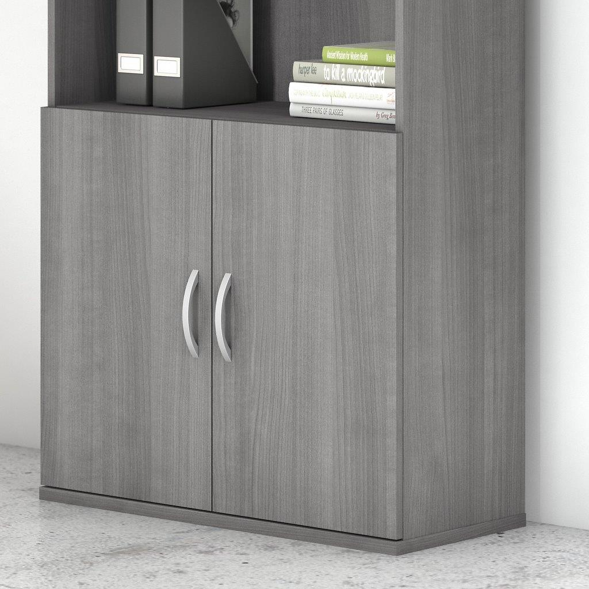 Bush Business Furniture Studio C Bookcase Door Kit in Platinum Gray by ...