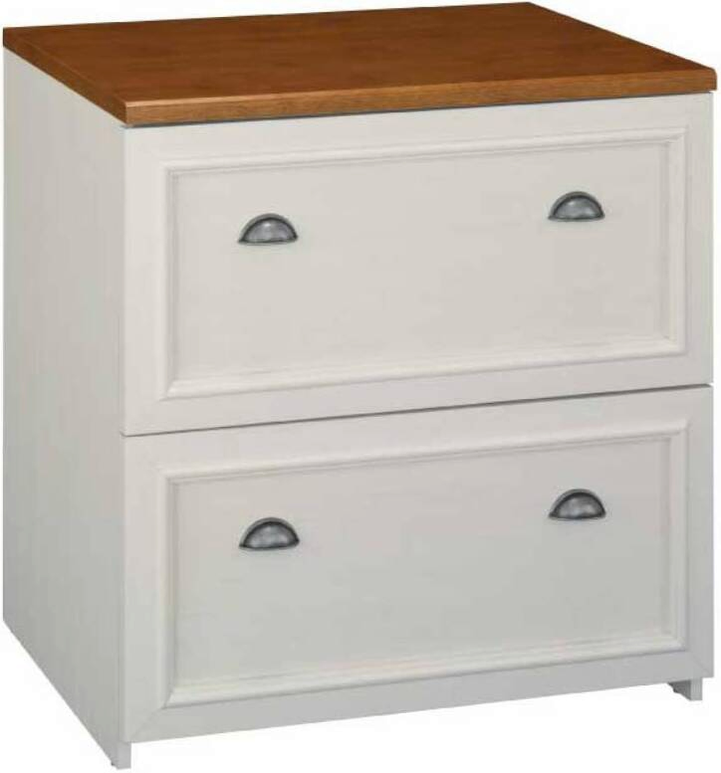 Fairview Antique White Lateral File by Bush Furniture | 1StopBedrooms