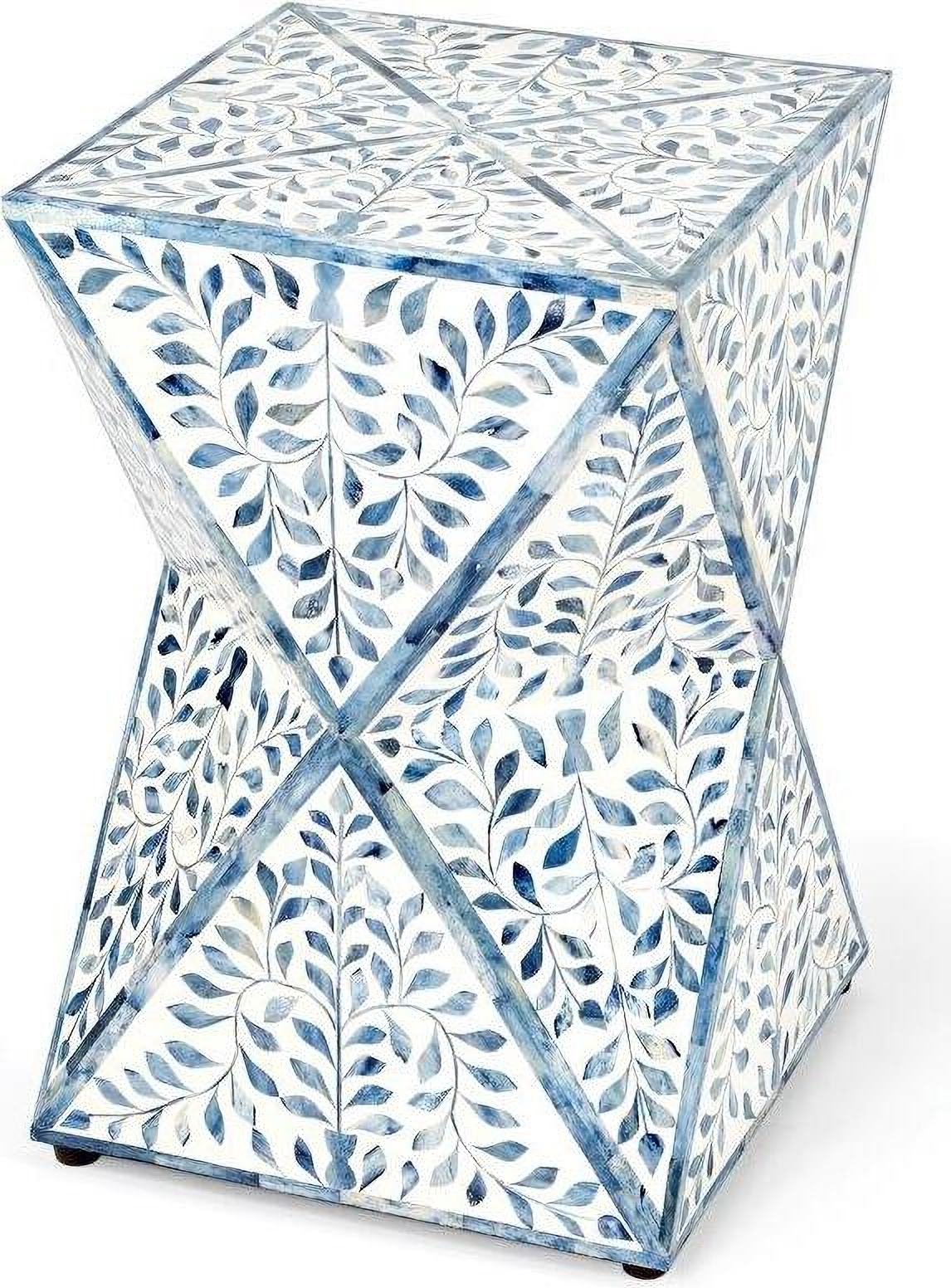 Butler Anais White And Blue Bone Inlay End Table by Butler Specialty ...