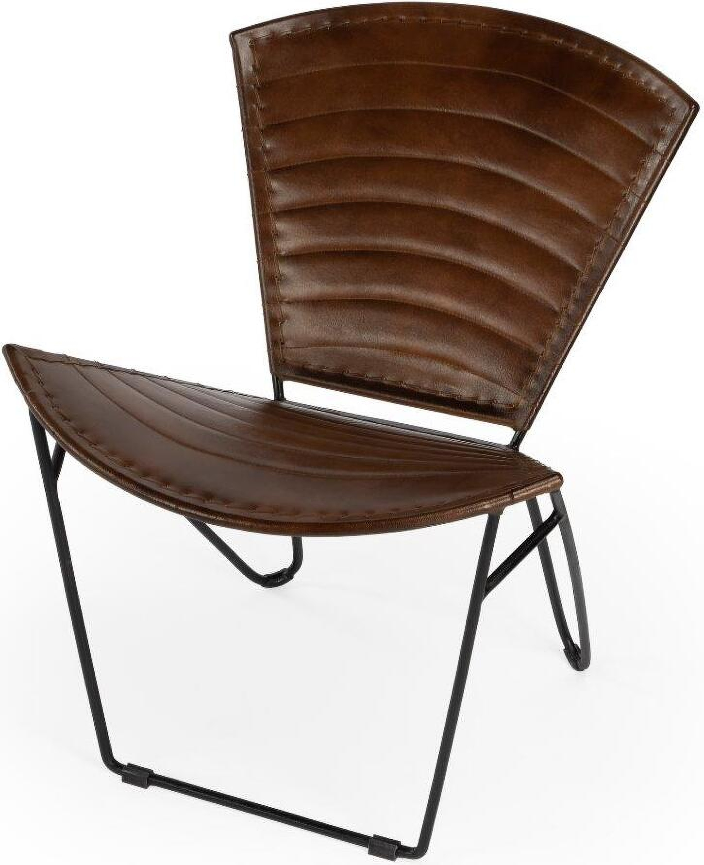 Butler Felix Iron and Leather Accent Chair In Brown by Butler Specialty ...