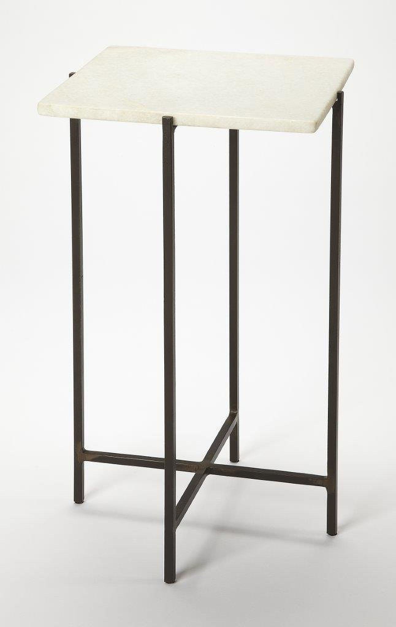 Butler Nigella Square Marble and Metal Accent Table by Butler Specialty ...