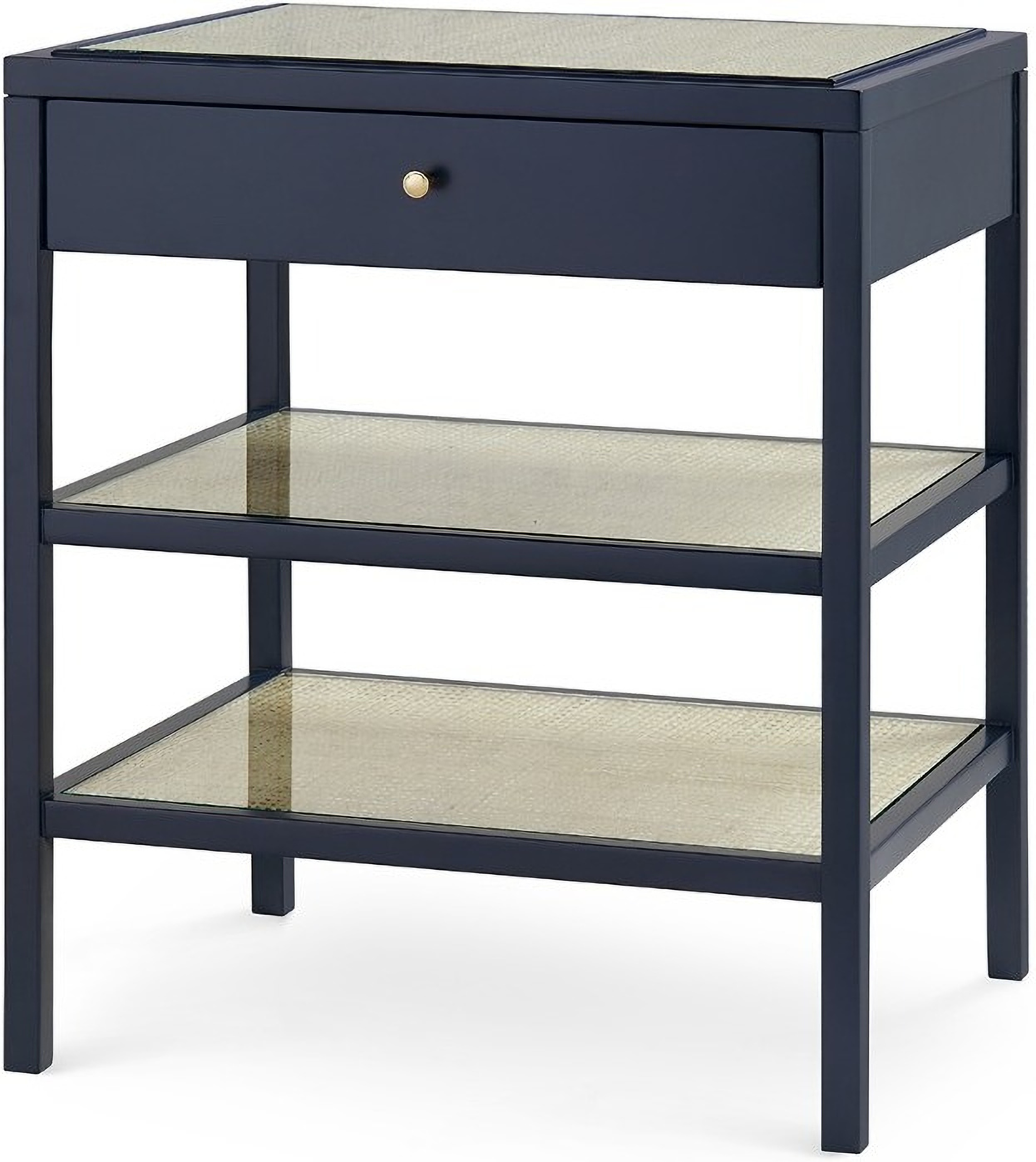 Caanan 1-Drawer Side Table In Midnight Blue by Villa & House ...