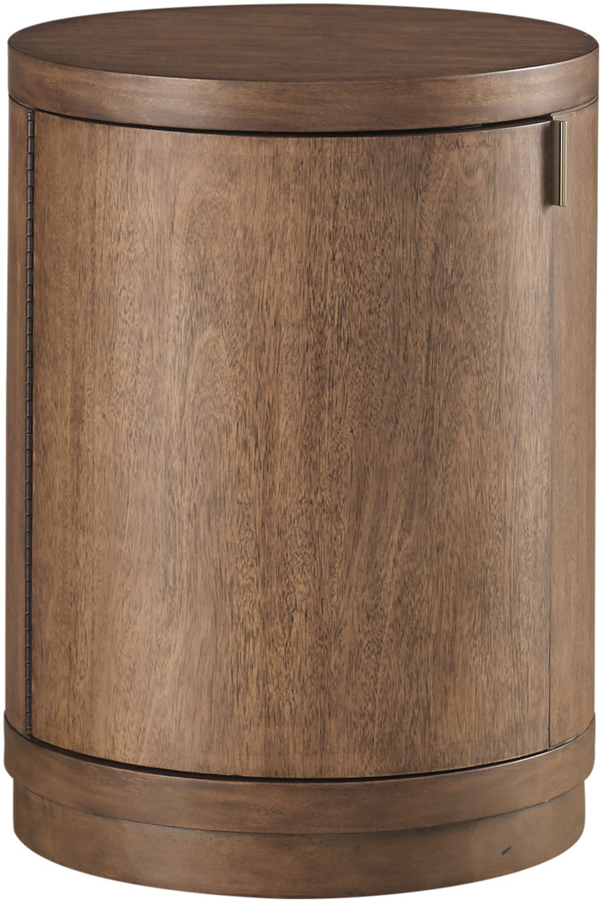 Caden Round Chairside Table In Spiced Caramel by Aspenhome | 1StopBedrooms