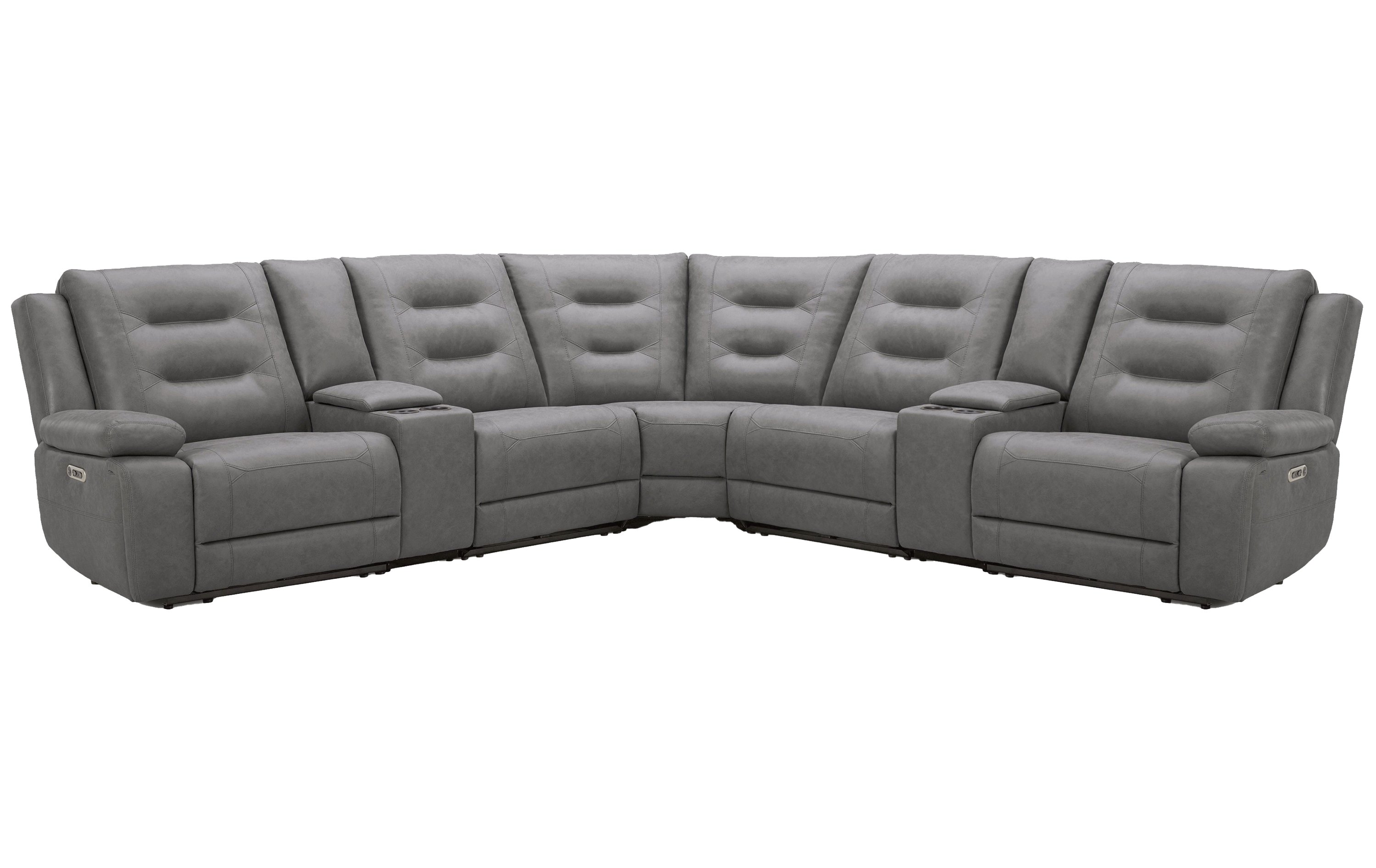 Caldwell 7 Piece Modular Power Reclining Sectional with Power ...