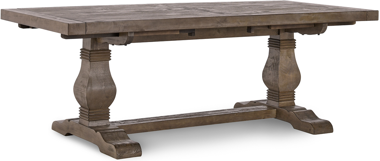 Caleb 114 Inch Extension Dining Table In Distressed Brown by Classic ...