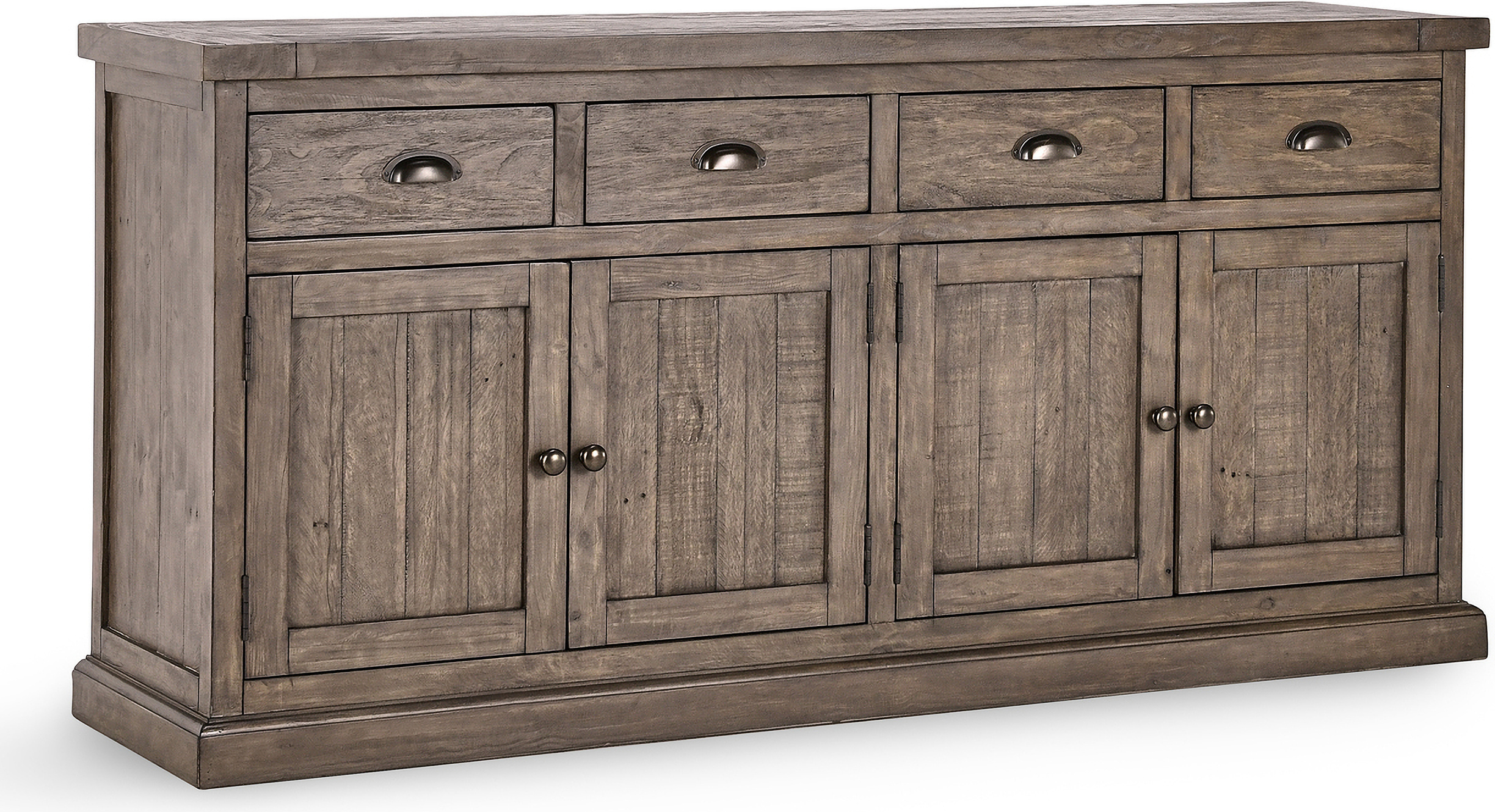 Caleb 4 Drawer 4 Door Buffet In Distressed Brown by Classic Home ...