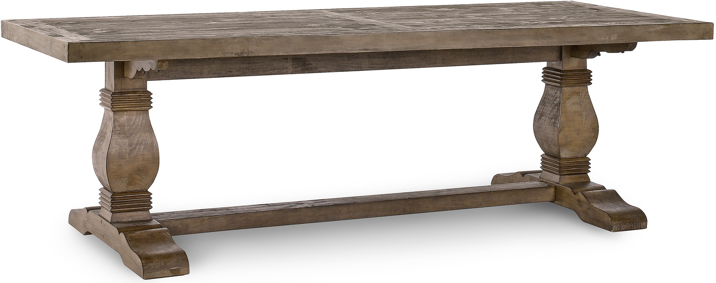 Caleb 94 Inch Dining Table In Distressed Brown by Classic Home ...