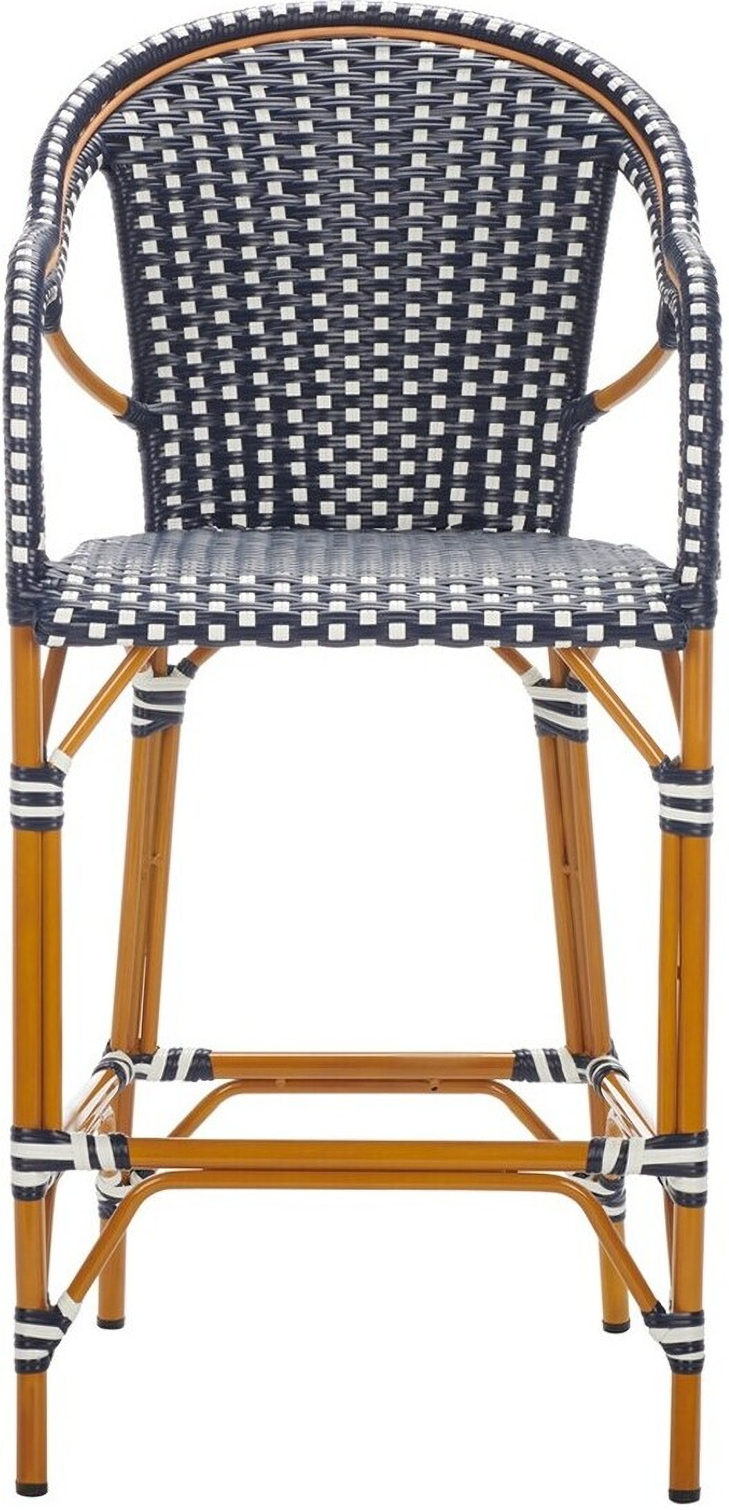 California Bar Stool in White and Navy PAT7535E by Safavieh | 1StopBedrooms