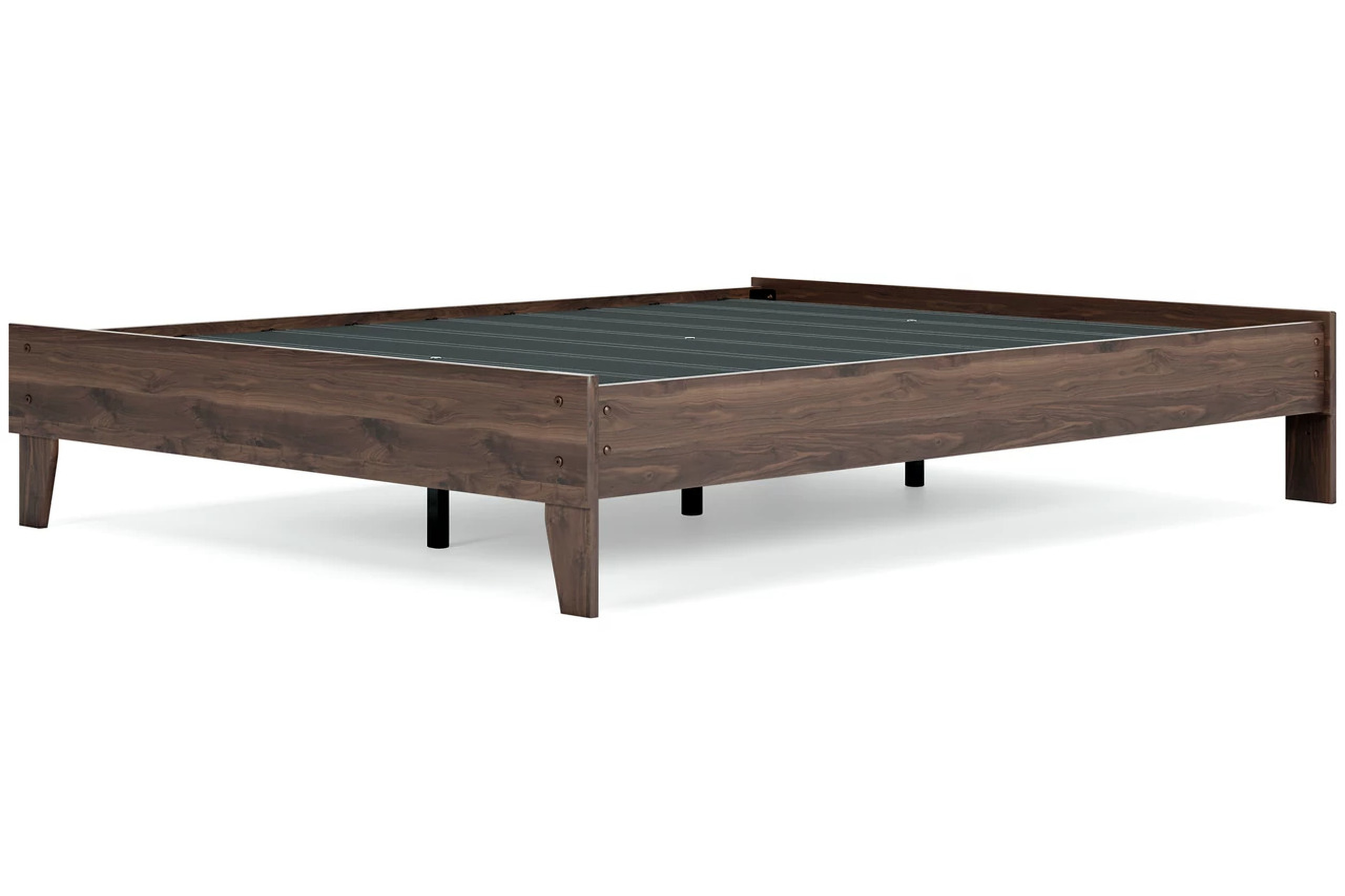 Calverson Mocha Queen Platform Bed without Headboard by Ashley ...