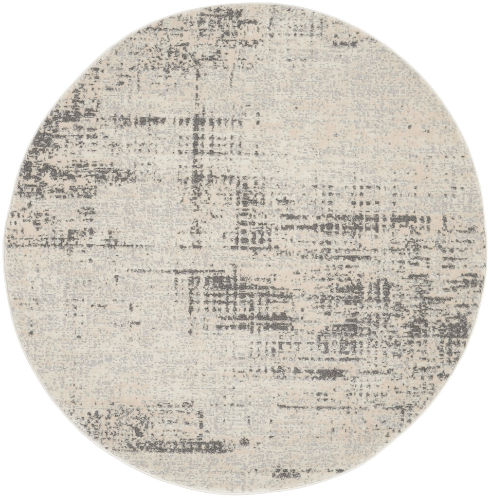 Calvin Klein Rush 4' x 4' Round Indoor Rug In Ivory Beige by Nourison ...