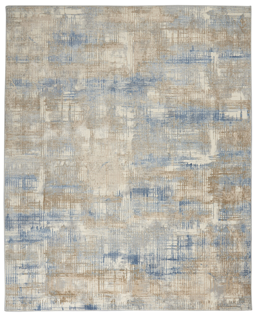Calvin Klein Rush 7' x 10' Indoor Rug In Blue and Beige by Nourison ...