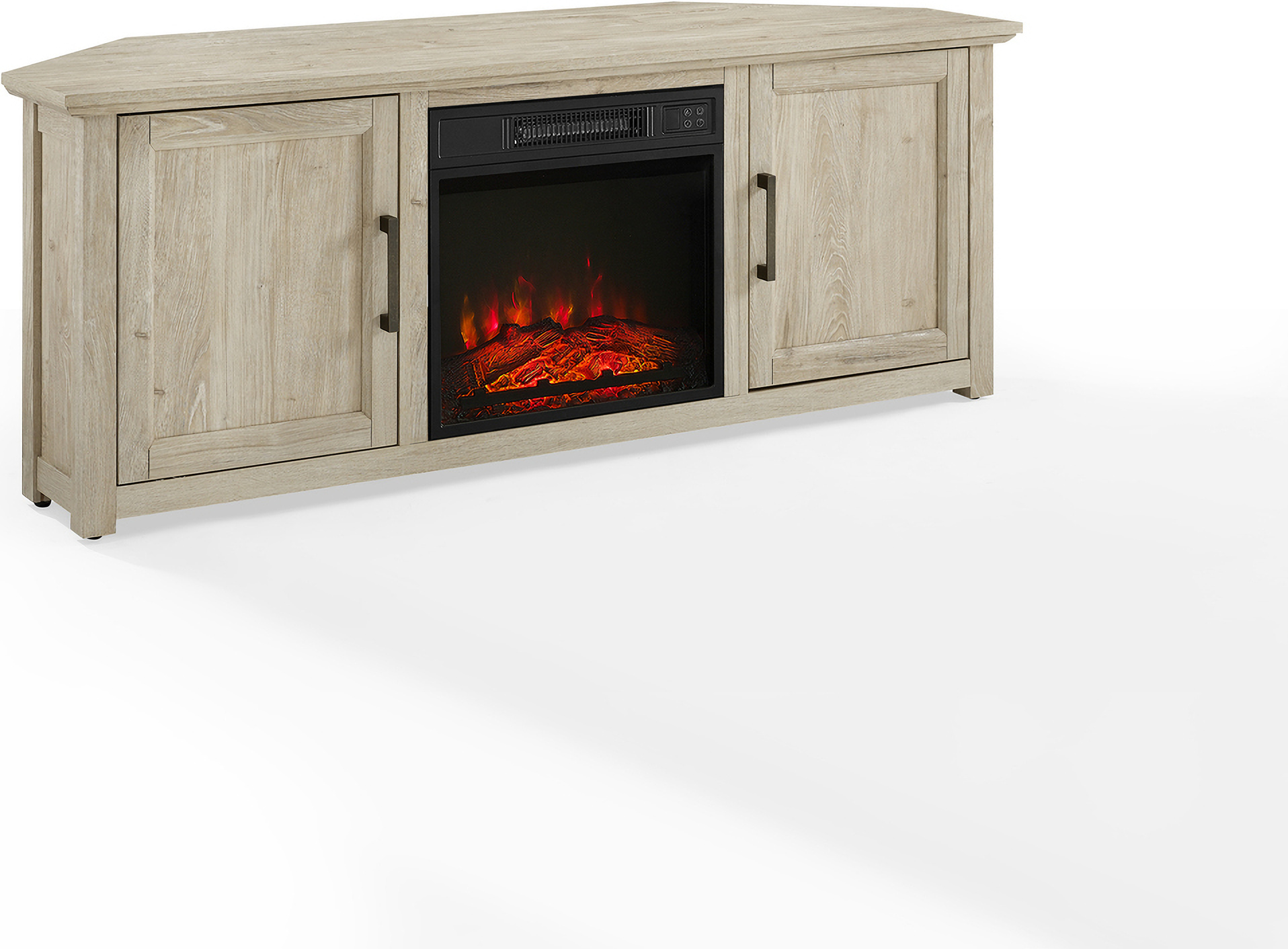 Camden Corner Fireplace TV Stand For 65+ Inch TVs In Frosted Oak by ...