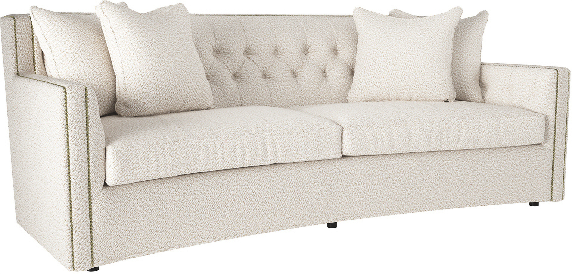 Candace Boucle Fabric Sofa In Cream by Bernhardt | 1StopBedrooms