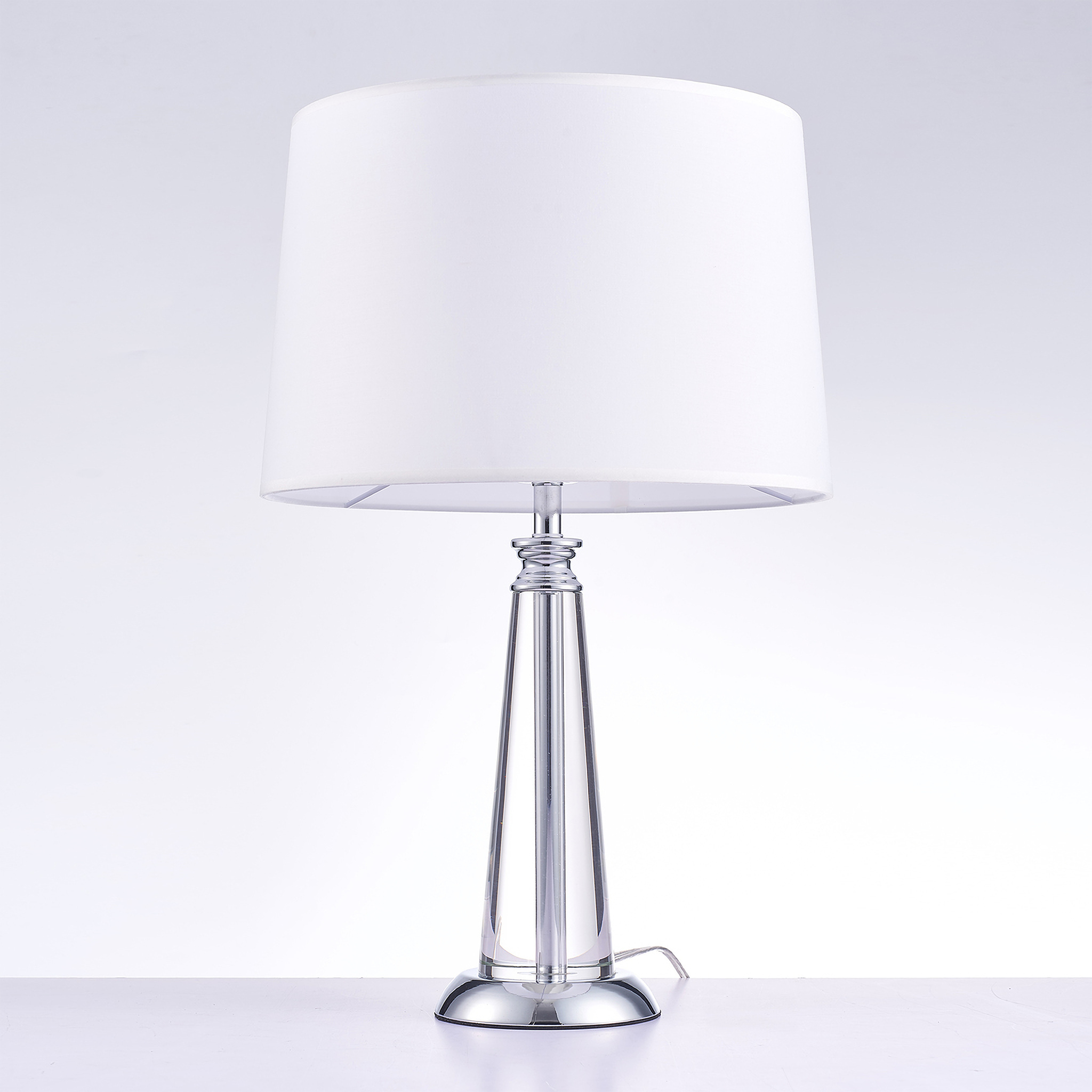 Canova Collection Metal and Crystal Table Lamp Lights In White and ...