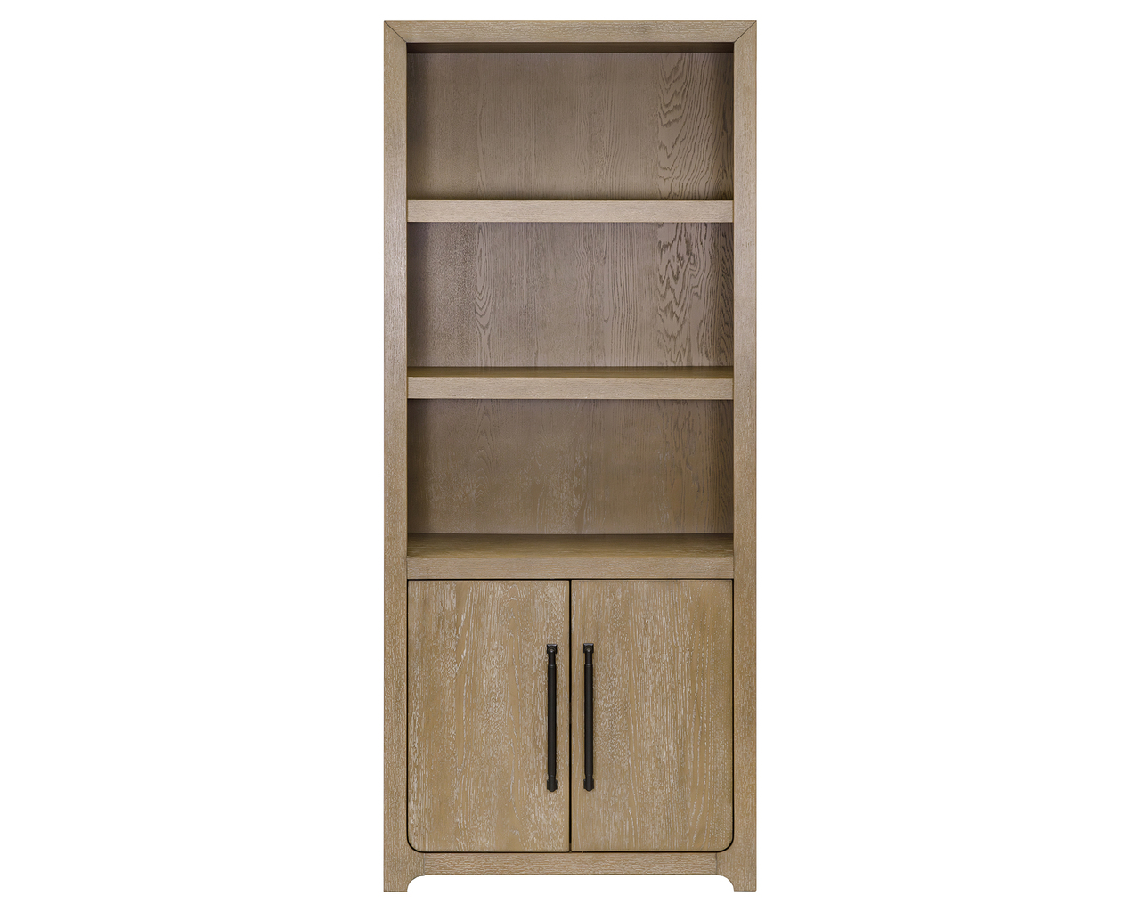 Canyon Drive Wood Bookcase with Doors In Light Brown by Martin ...