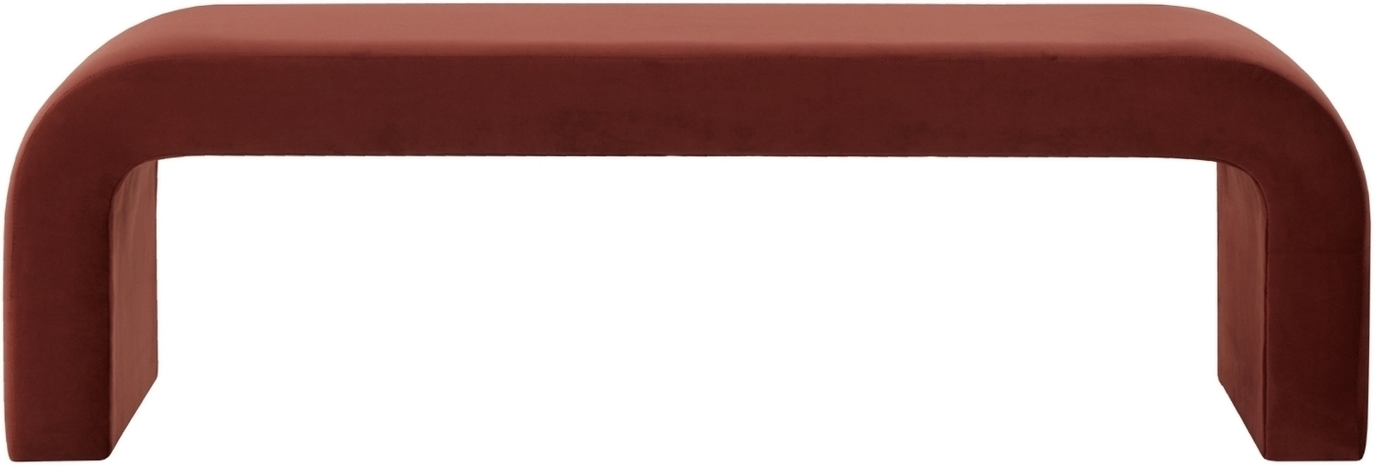 Caralynn Upholstered Bench In Rust by Safavieh Couture | 1StopBedrooms