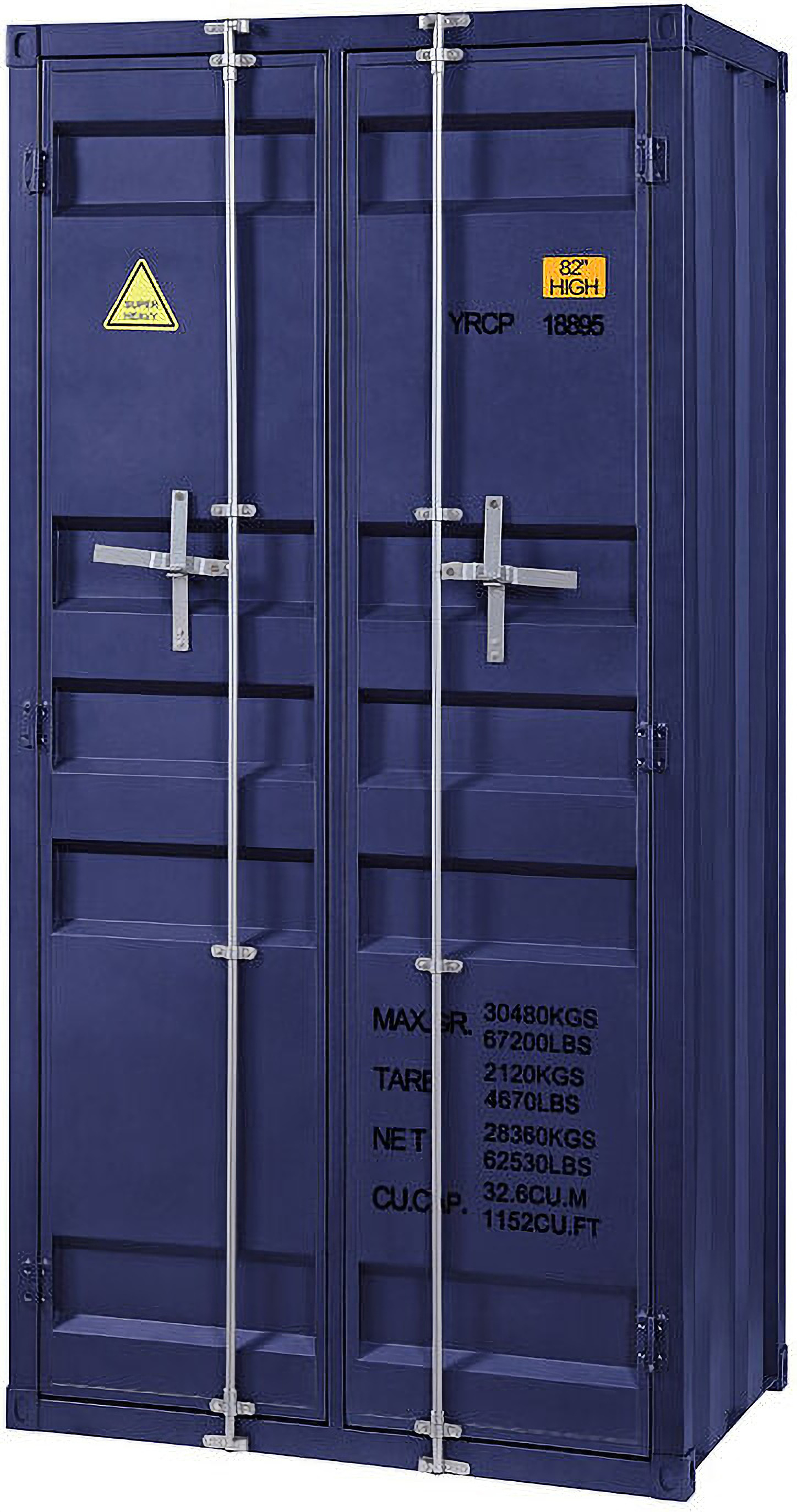 Cargo Youth Double Door Wardrobe (Blue) by ACME | 1StopBedrooms