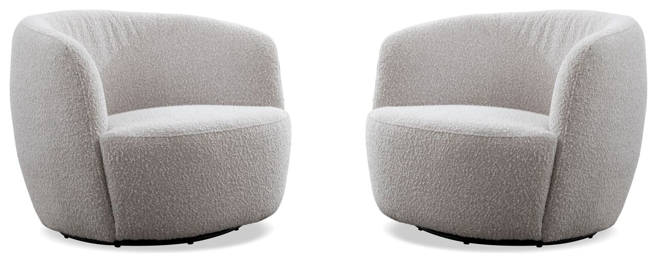 Carina Swivel Barrel Chair Set of 2 In Bloke Cotton by Parker House ...