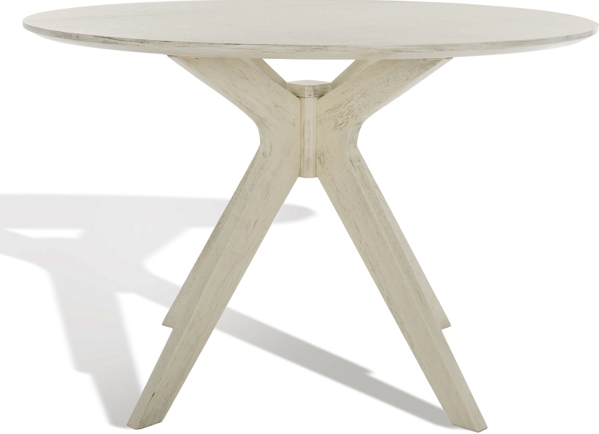 Carolee 46 Inch Round Dining Table In White Wash by Safavieh Couture ...