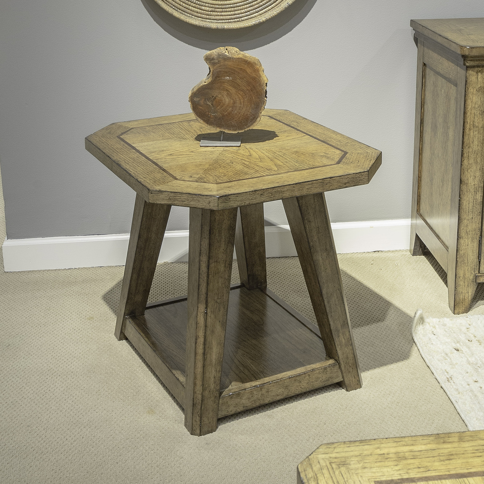 Carolina Park Octagonal End Table In Brown by Liberty | 1StopBedrooms
