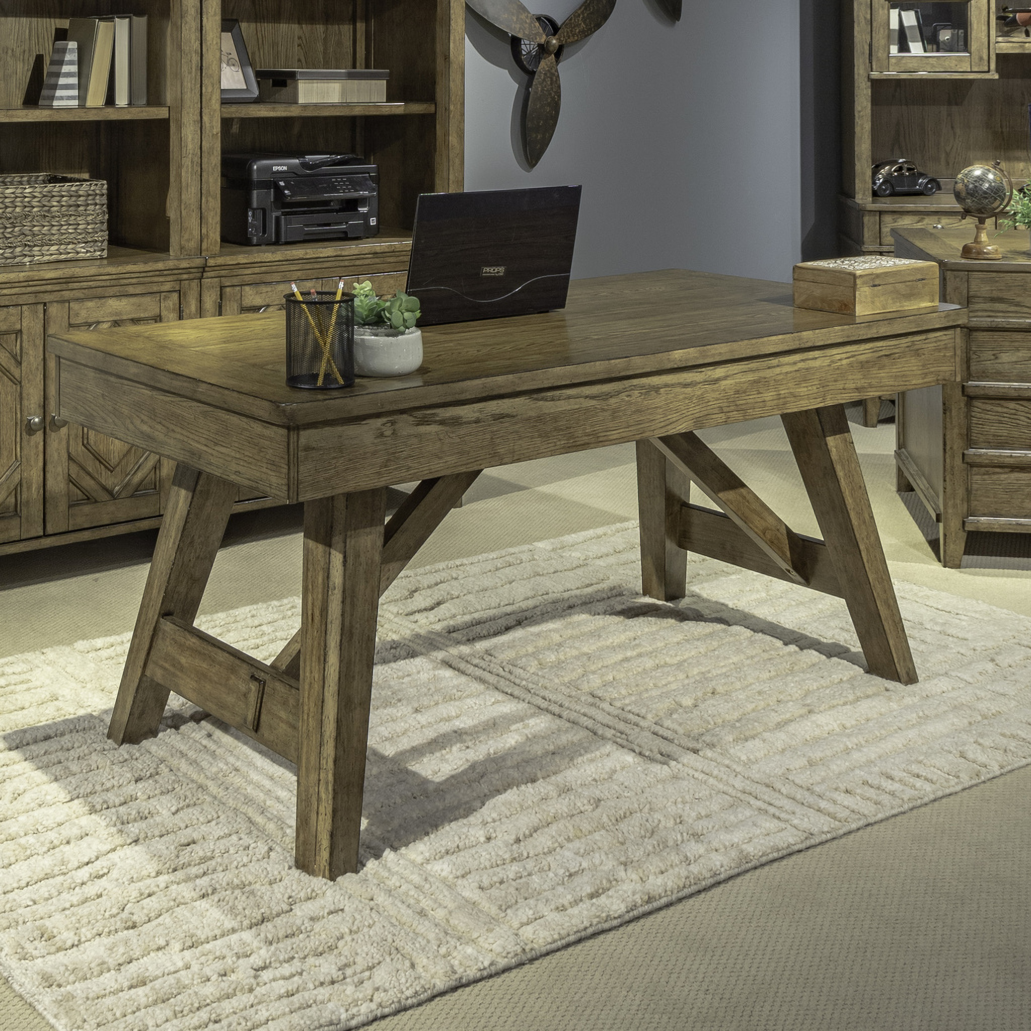 Carolina Park Writing Desk In Brown by Liberty | 1StopBedrooms