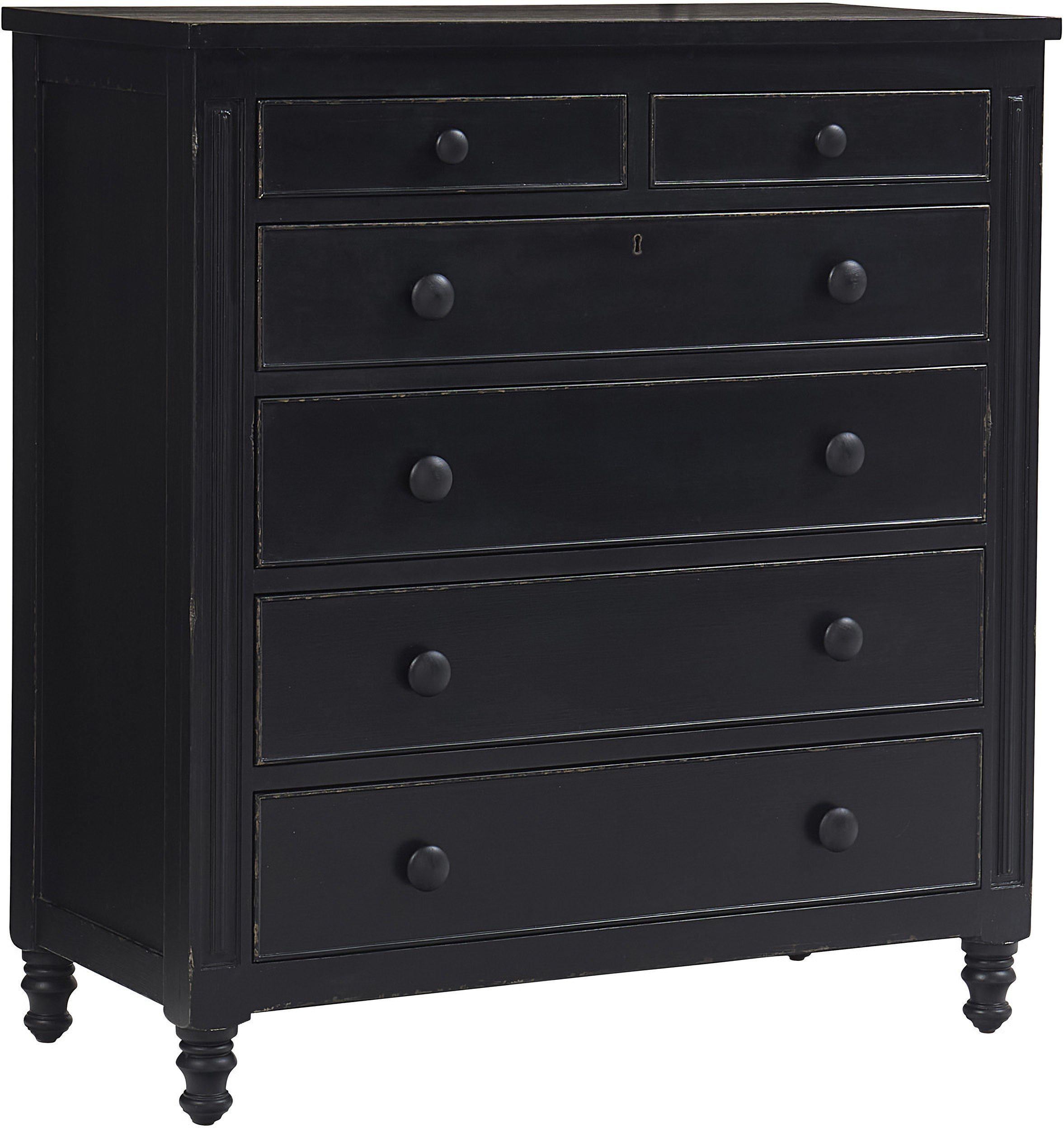Caroline Secretary Chest In Soft Black by Aspenhome | 1StopBedrooms