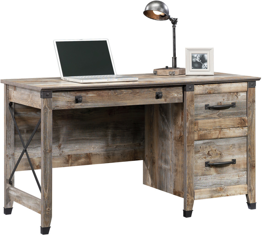 Carson Forge Desk In Rustic Cedar by Sauder | 1StopBedrooms