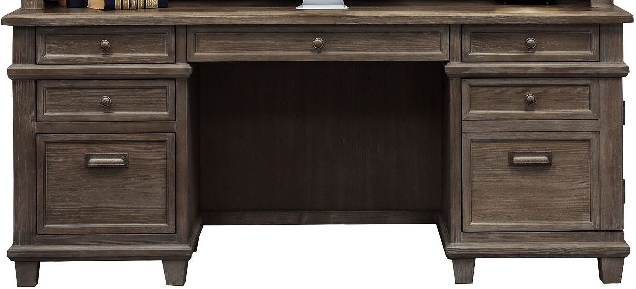 Carson Wood Office Desk In Weathered Gray by Martin Furniture ...