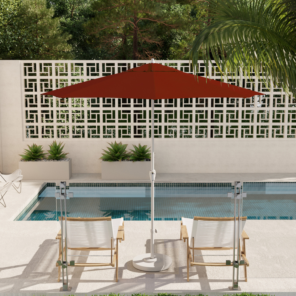 Casa 9' Patio Umbrella with Aluminum Pole Ribs Auto Tilt Crank Lift ...