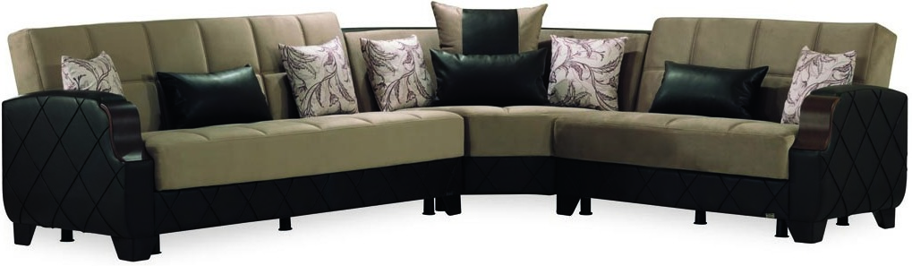 Casamode Molina Lyon Dark Brown Sectional | 1StopBedrooms