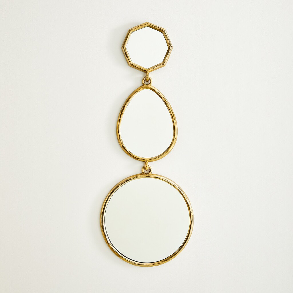 Cascade B Mirror In Brass by Global Views | 1StopBedrooms