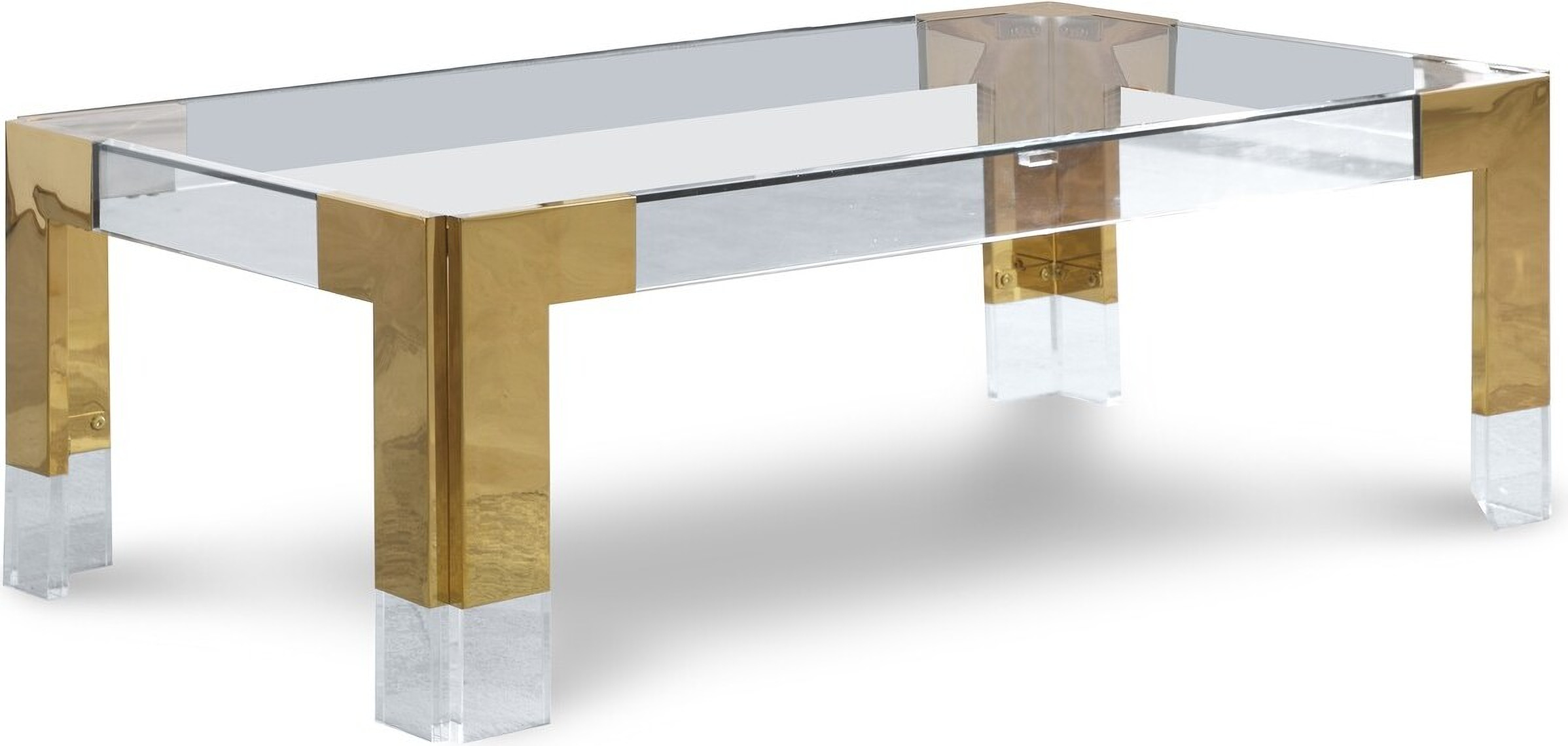 Casper Rectangular Coffee Table In Gold by Meridian | 1StopBedrooms