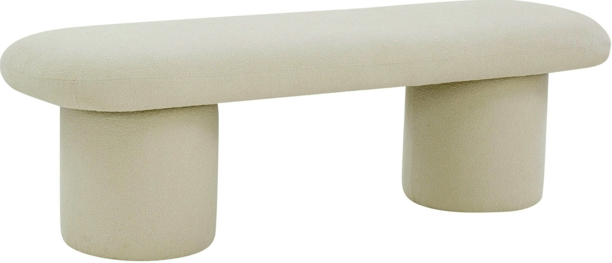 Cassandralee Boucle Bench In Ivory by Safavieh Couture | 1StopBedrooms