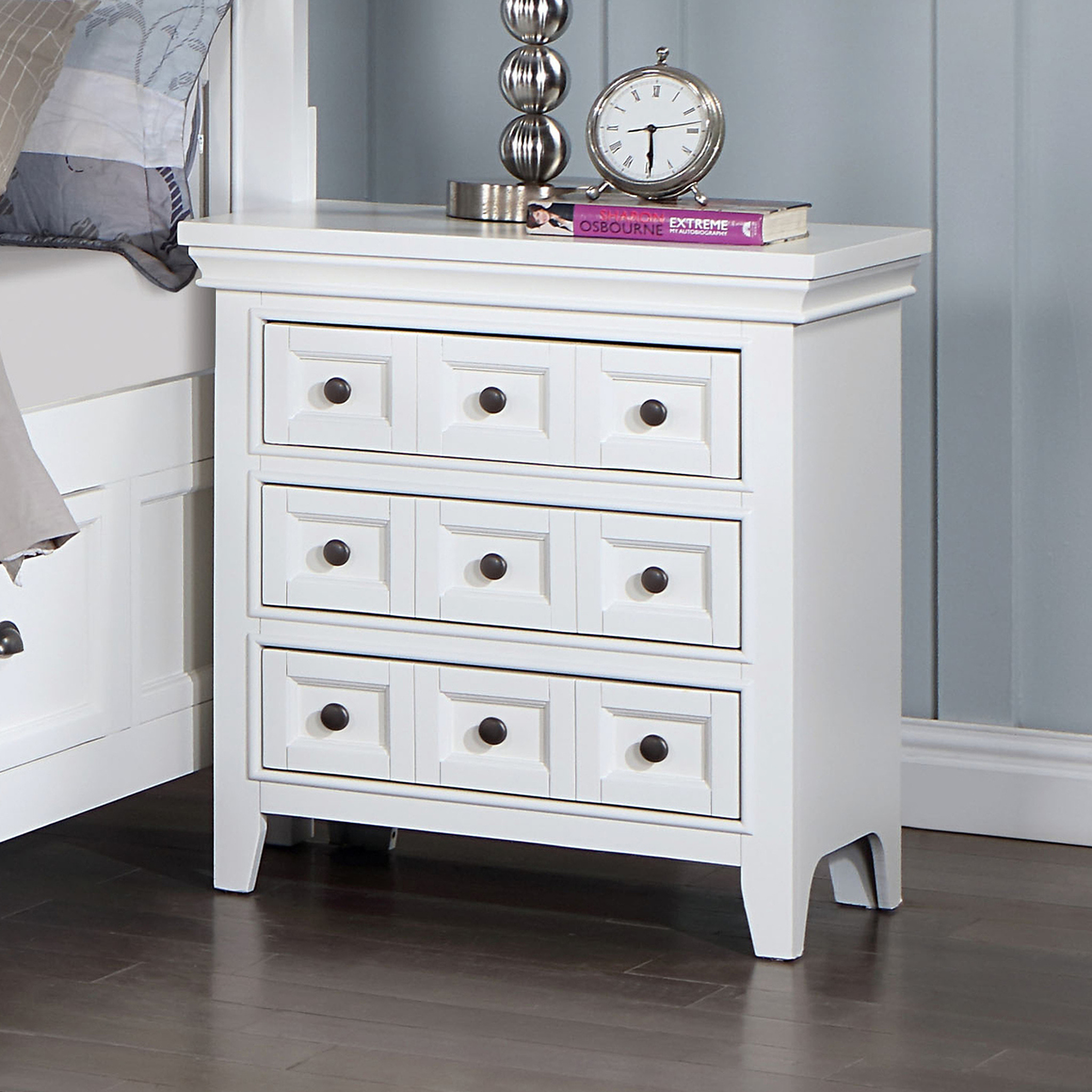 Castile Night Stand With Usb In White by Furniture of America ...