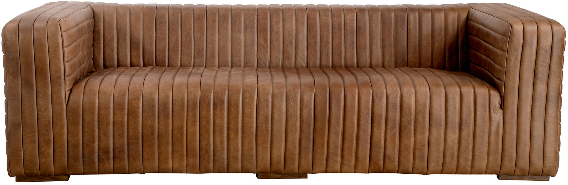 Castle Sofa With Open Road Leather In Brown by Moes Home | 1StopBedrooms