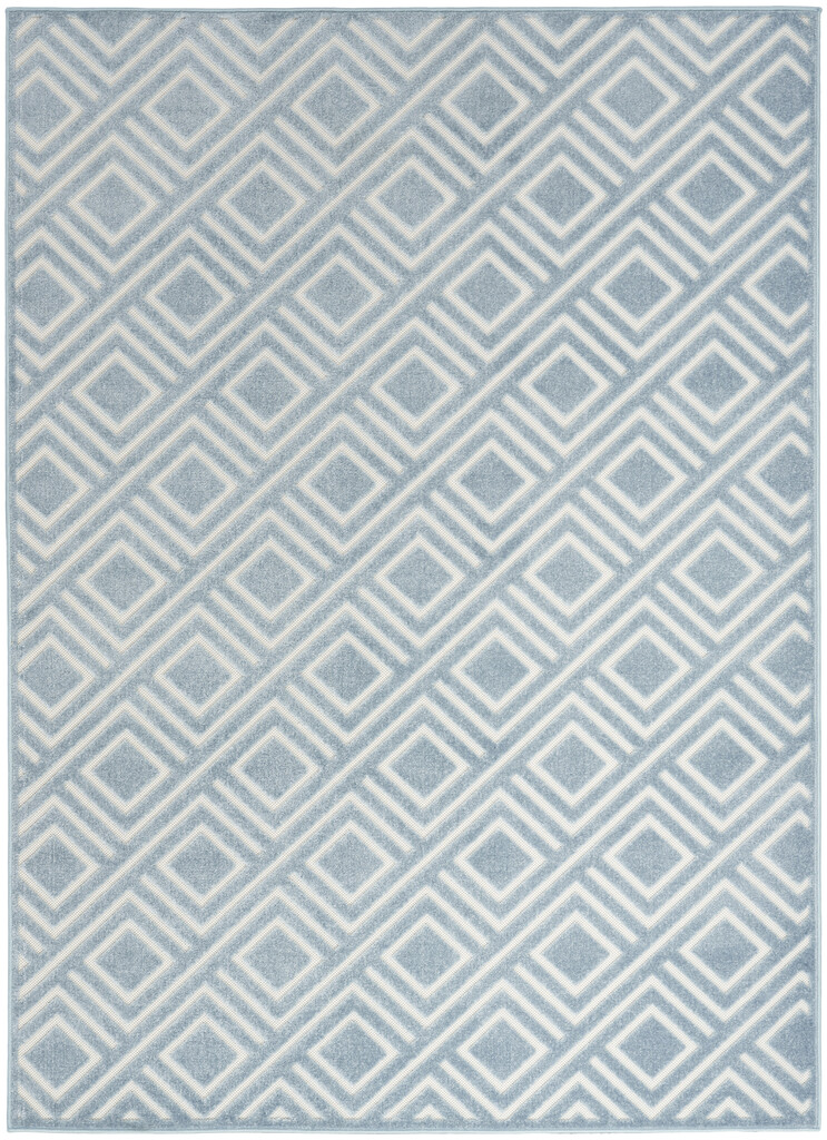 Casual 6'7" x 9'2" Modern Indoor Rug In Blue by Nourison | 1StopBedrooms