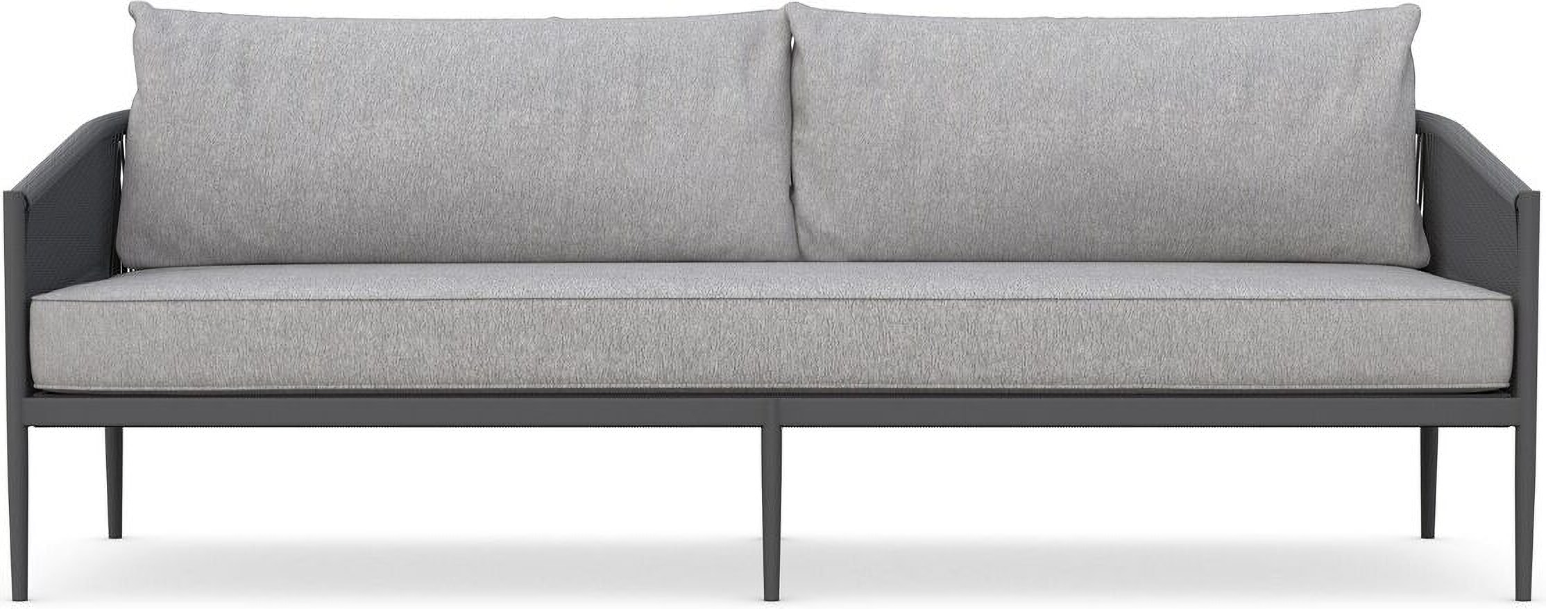 Catalina 3 Seat Sofa with Cushion In Moon and Matte Charcoal by Azzurro ...