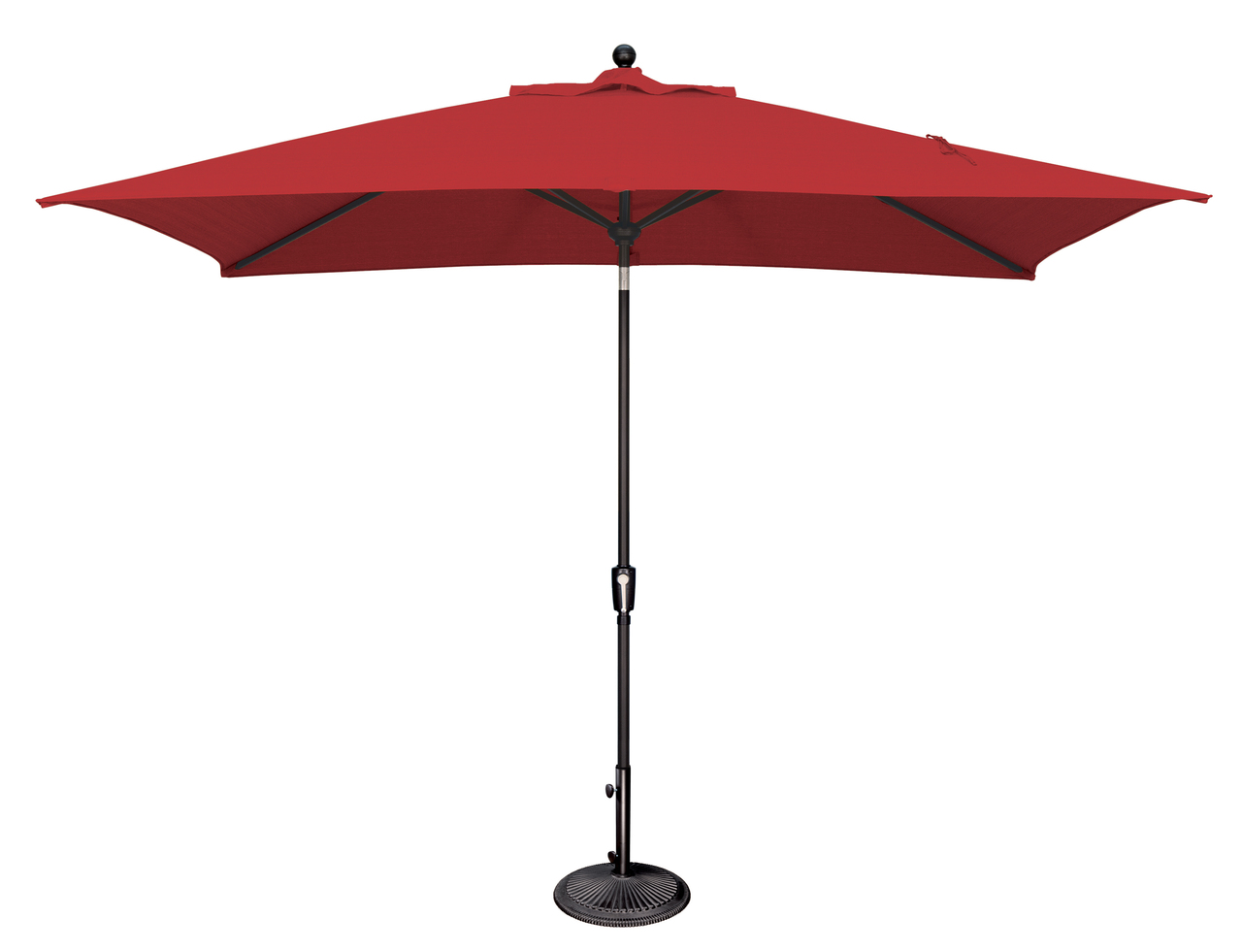 Catalina 6 6 X 10 Rectangle Push Button Tilt Umbrella In Jockey Red