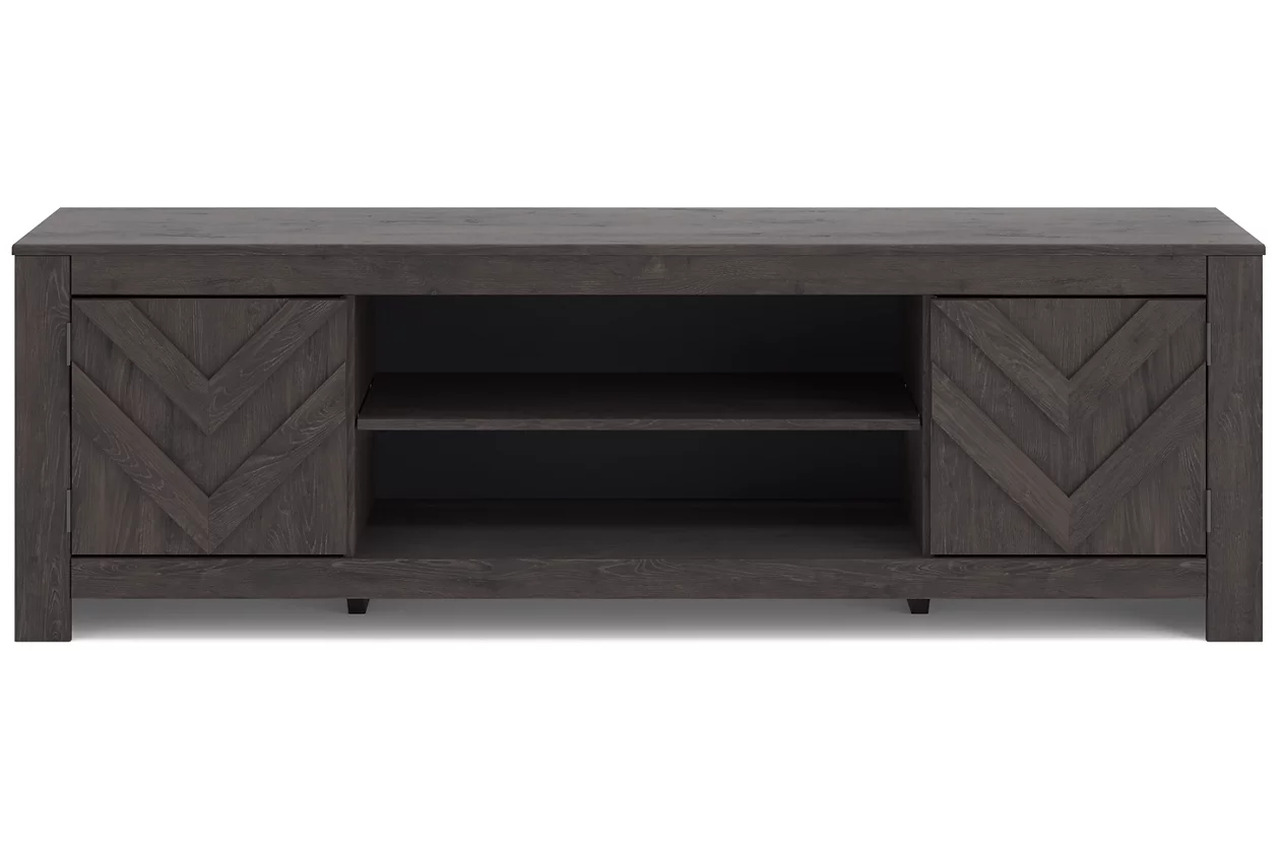 Cayboni 71 Inch TV Stand In Black by Ashley Furniture | 1StopBedrooms