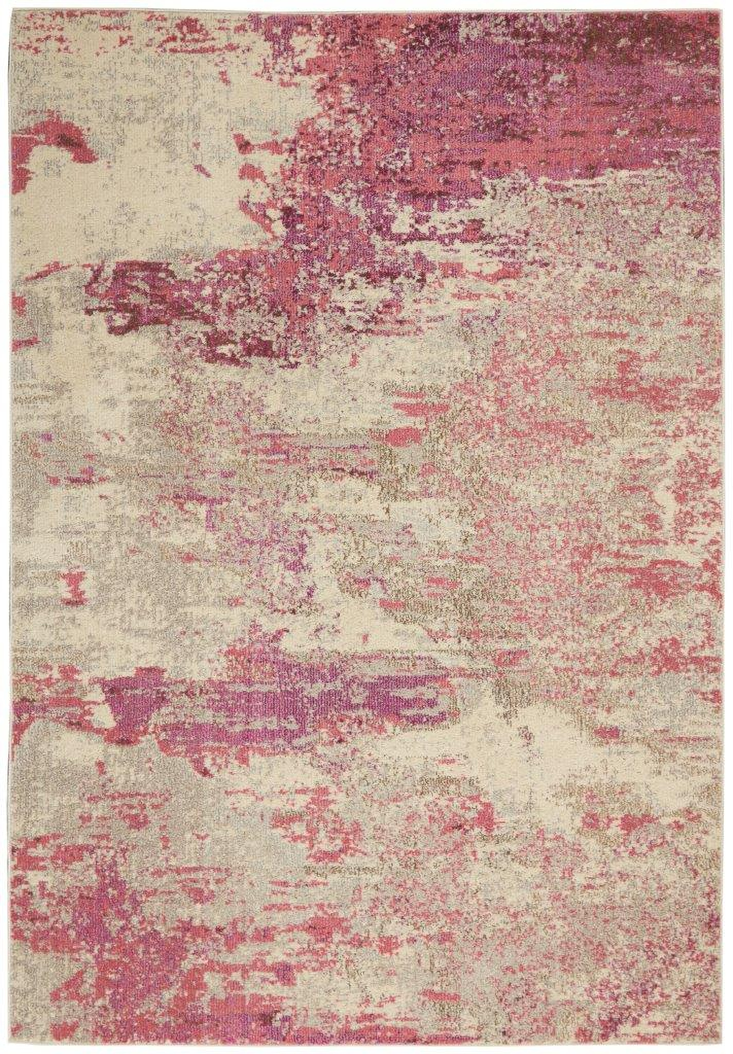 Celestial Ivory and Pink 5'3" x 7'3" Area Rug by Nourison | 1StopBedrooms