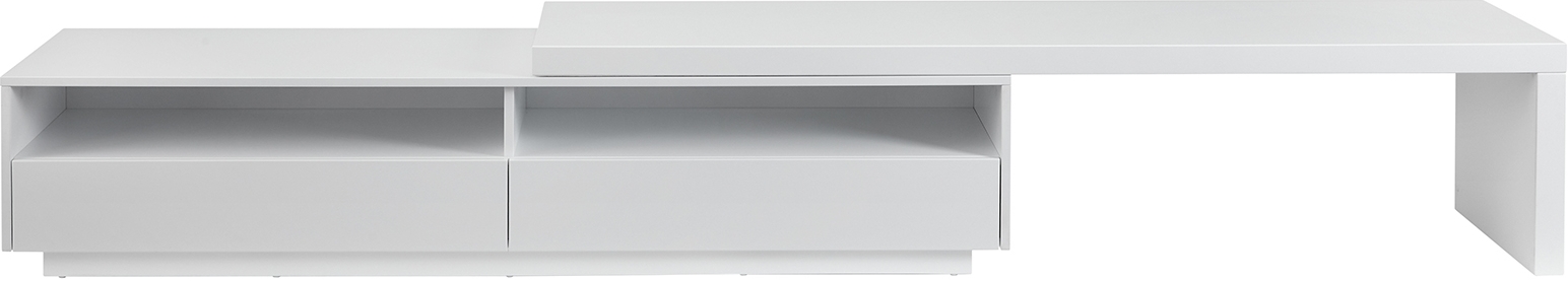 Celine Entertainment Center In White Matte Painted Top And Bottom Unit ...