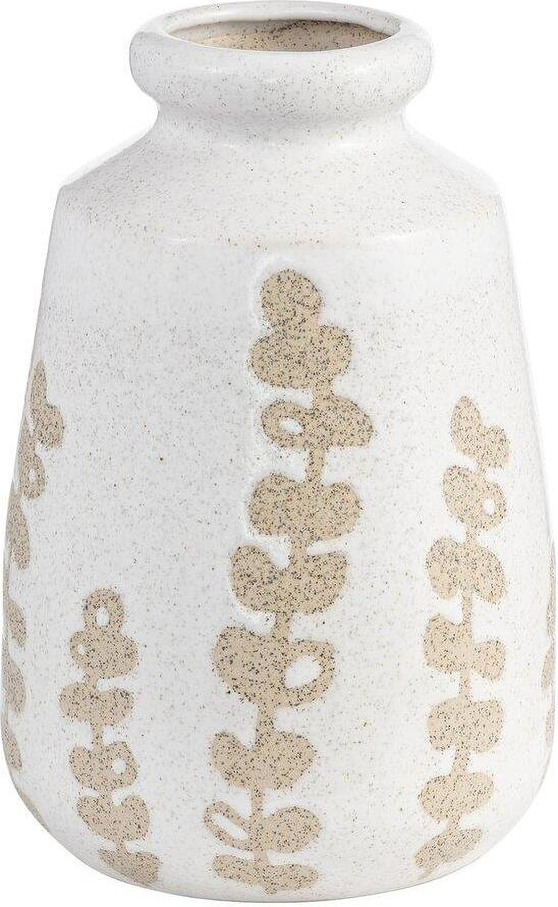 Ceramic 10 Inch Botanical Vase In Ivory by Sagebrook | 1StopBedrooms