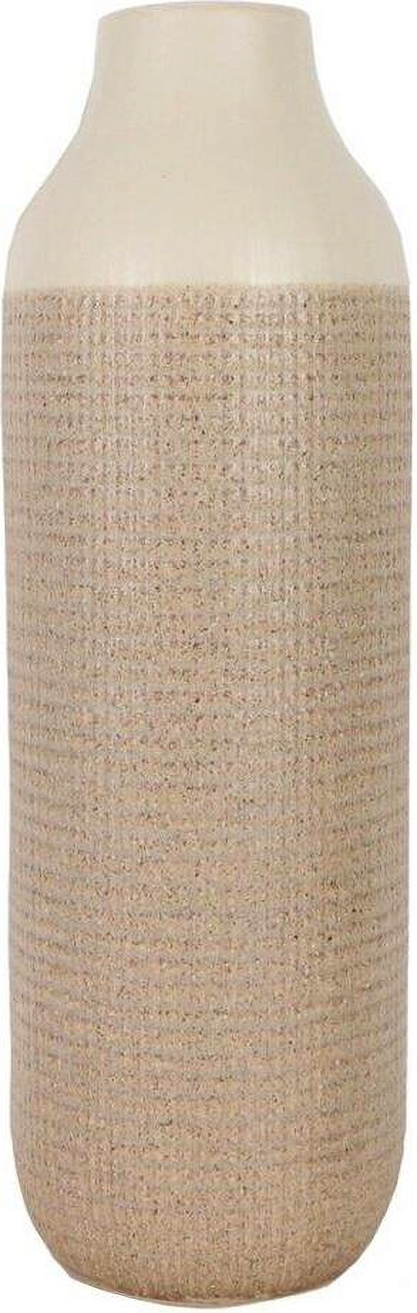 Ceramic 16 Inch 2-Tone Vase In White And Tan by Sagebrook Home ...