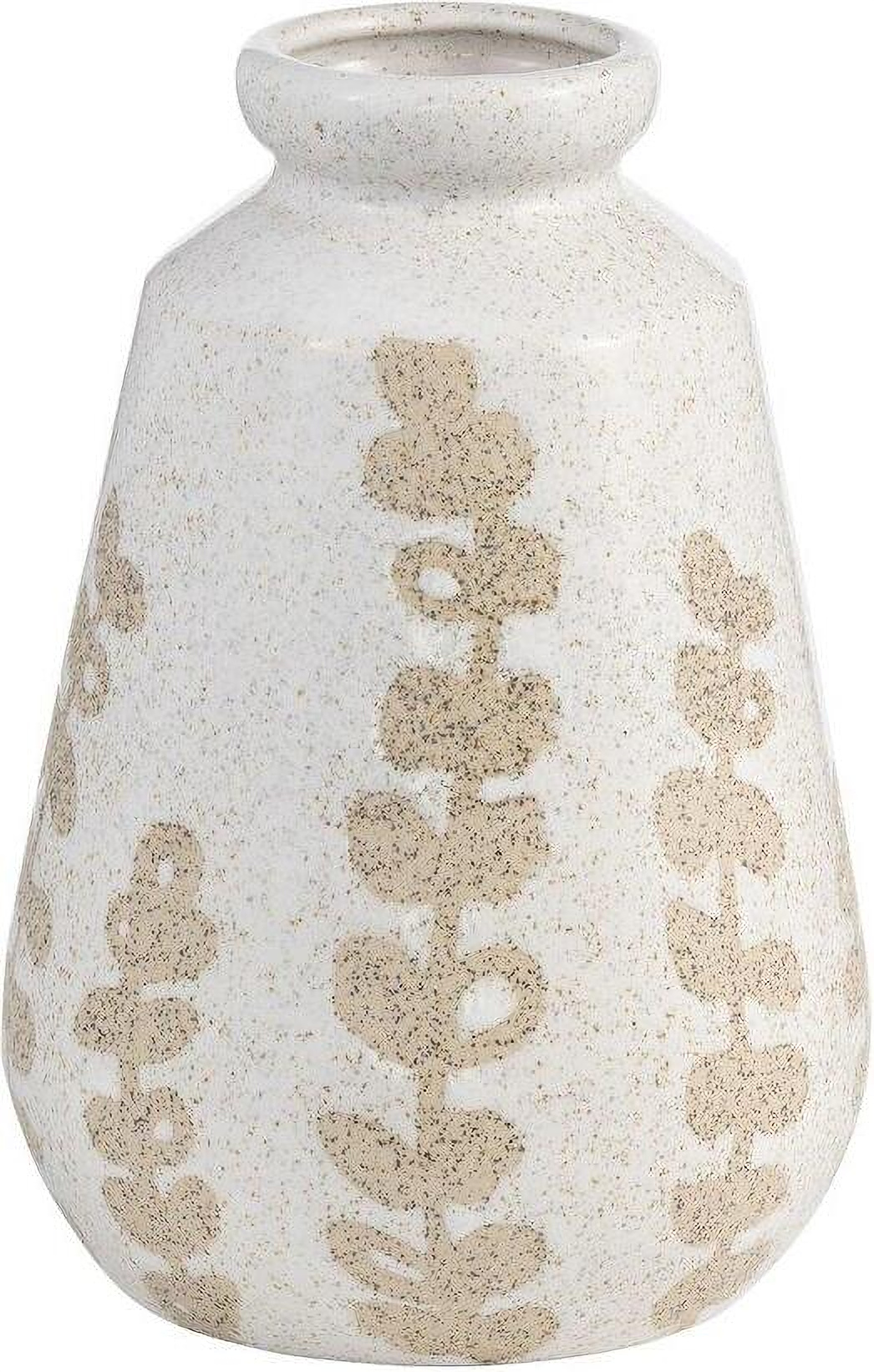 Ceramic 8 Inch Botanical Vase In Ivory by Sagebrook Home | 1StopBedrooms