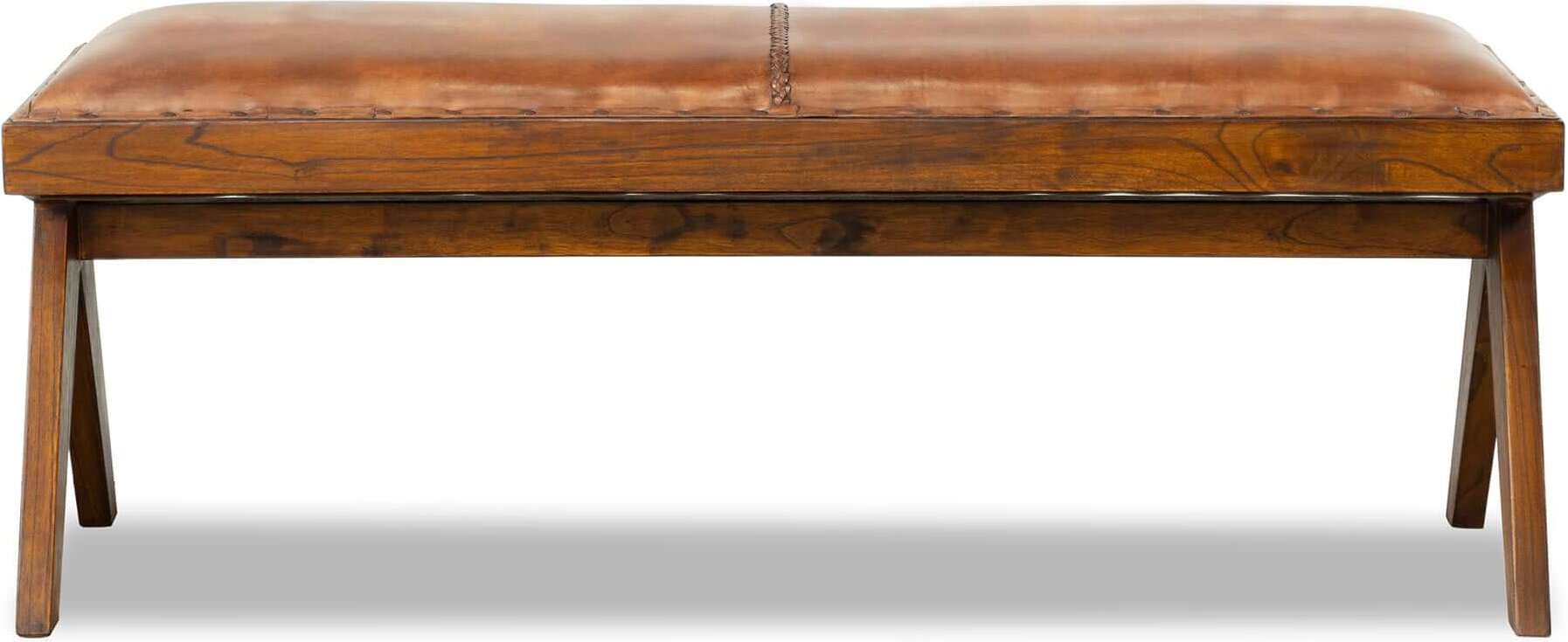 Chad Leather Bench In Tan by Ashcroft Furniture | 1StopBedrooms
