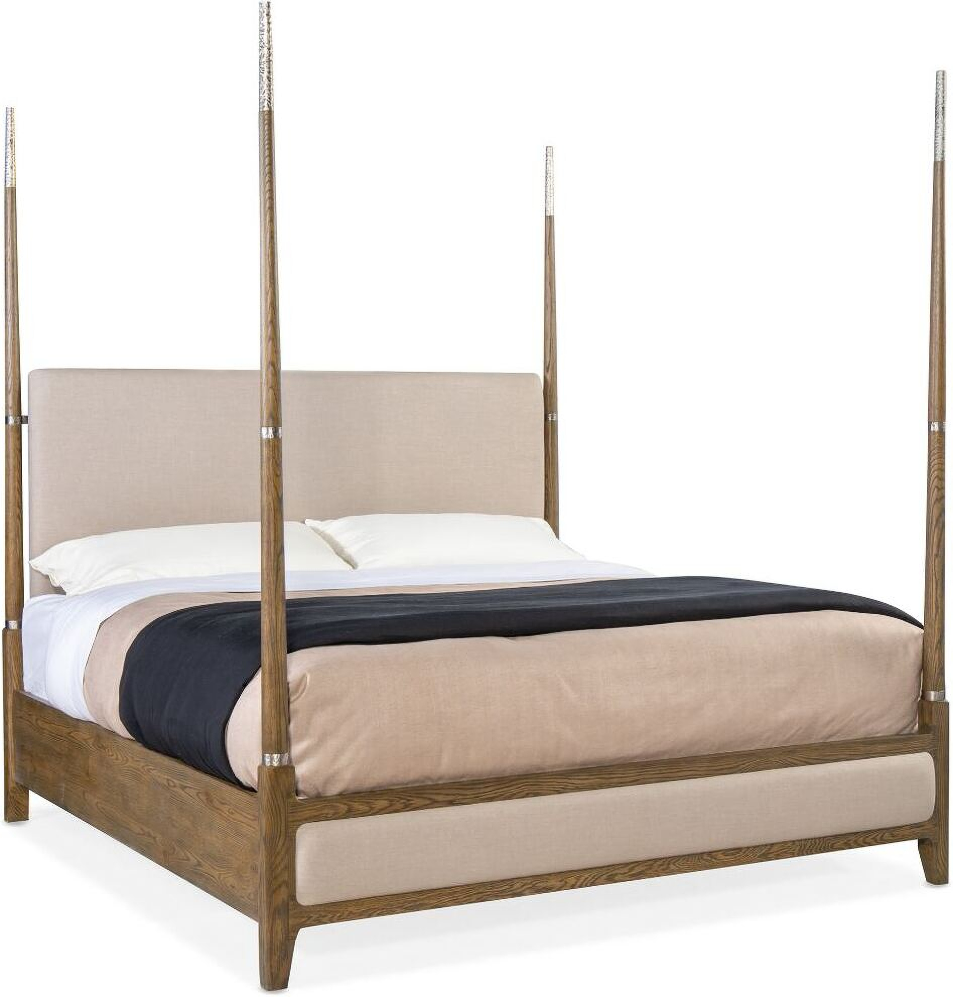 Chapman King Four Poster Bed In Beige by Hooker | 1StopBedrooms