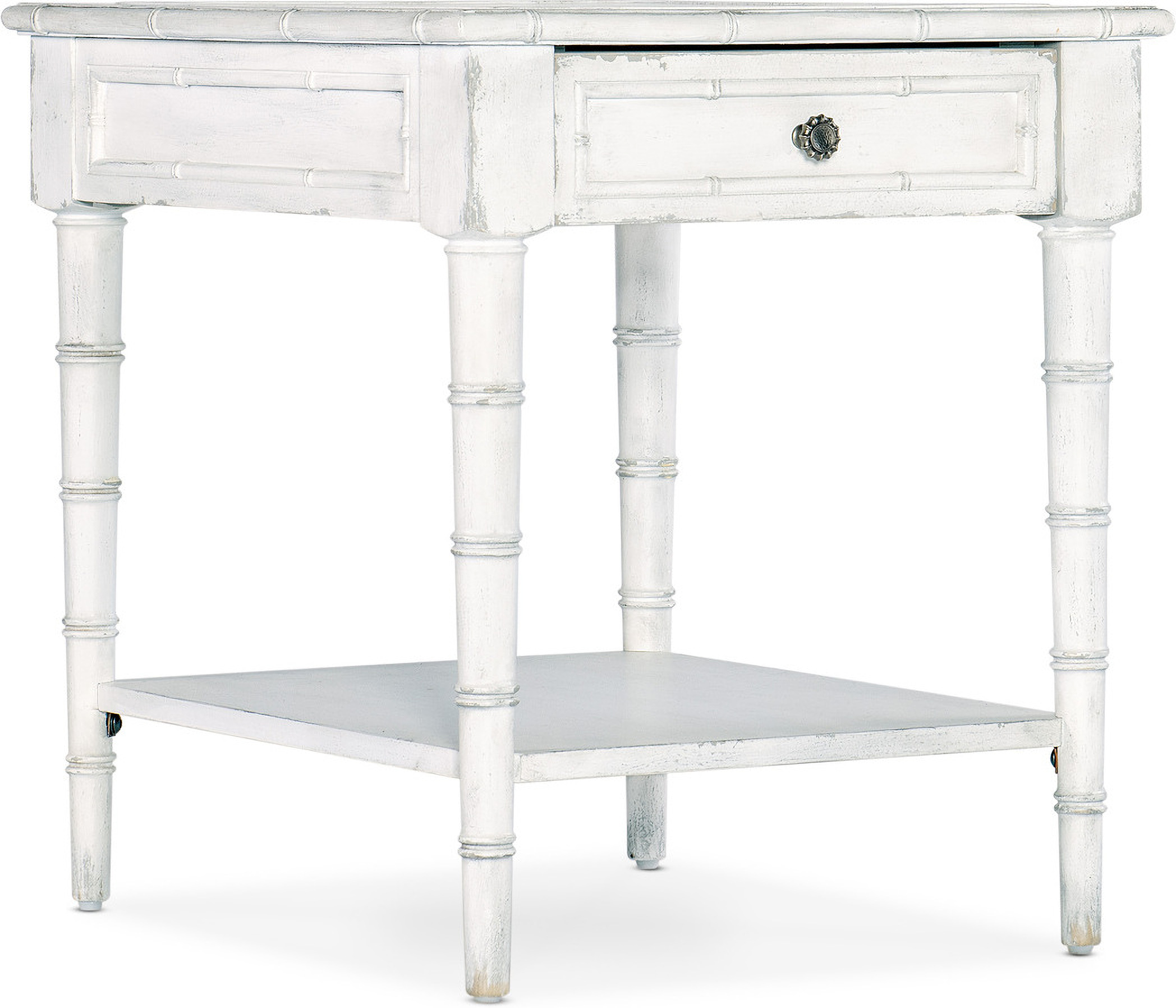 Charleston 1 Drawer End Table In White by Hooker | 1StopBedrooms