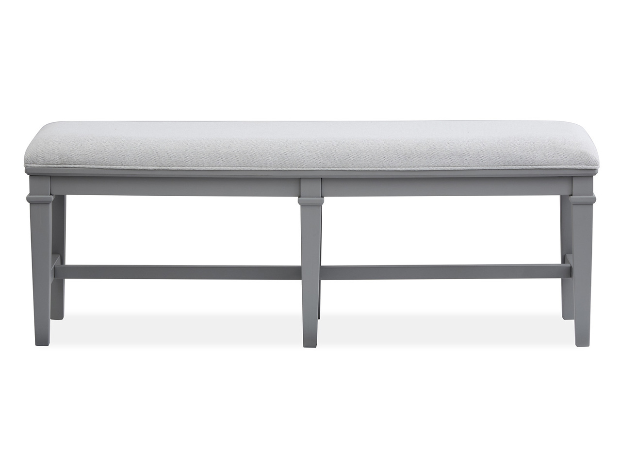 Charleston Upholstered Bench In Harbor Gray by Magnussen | 1StopBedrooms