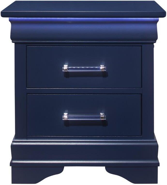Charlie Blue Nightstand by Global Furniture USA | 1StopBedrooms
